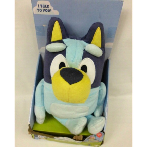 Moose | Toys | Bluey Talking Bluey Plush Sound Effects Stuffed Animal ...